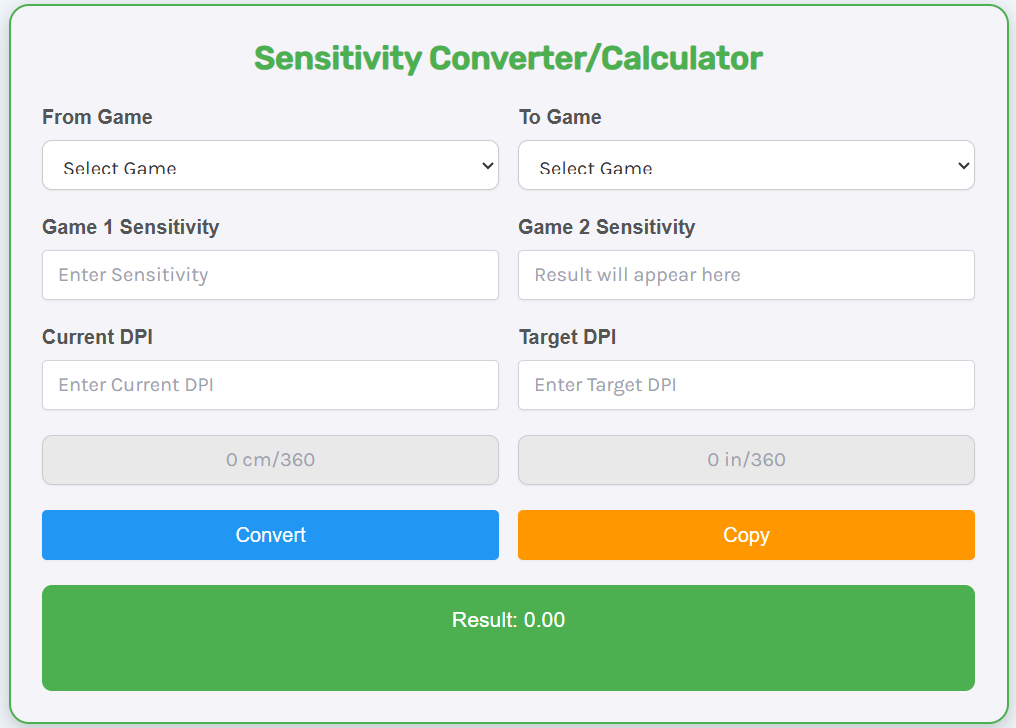 Mouse Sensitivity Converter – No More Guesswork