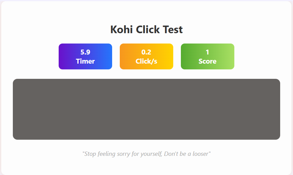 Kohi Click Test - (CPS Test for Minecraft PvP)