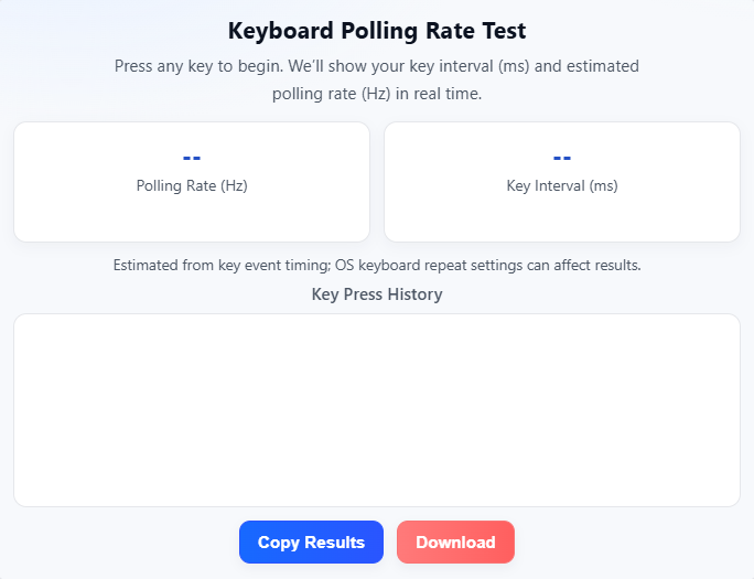 Keyboard Polling Rate Test (Hz) – Fast Online Checker
